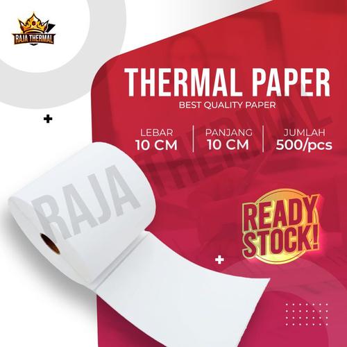 Jual KERTAS STICKER THERMAL 100x100 mm 500 LEMBAR / LABEL THERMAL ...