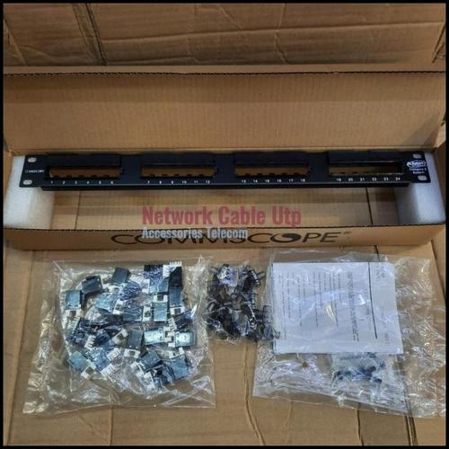 Jual Patch Panel 24 Port Cat.6 Amp Commscope Loaded/Komplit Modular ...