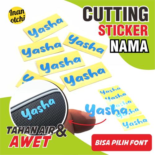 Jual Cutting Sticker Nama Custom/Sticker Nama Tahan Air - Hitam - Kota ...