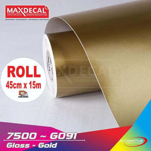 Jual ROLL Sticker Stiker Skotlet vinyl gold maxdecal G091 Max decal ...