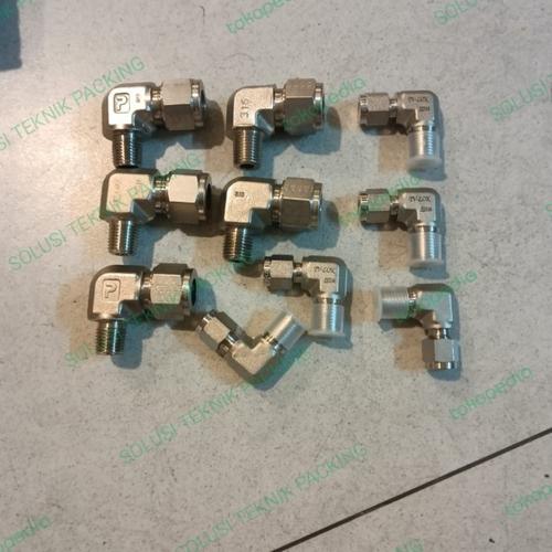 Jual Male Elbow Connector SS316 OD 8mm x 3/8" inch NPT / Stainless Steel - Jakarta Barat ...