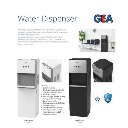 Jual GEA Water Dispenser Galon Bawah Orion Series Stainless Steel Tank ...