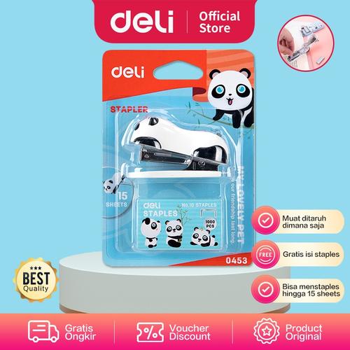 Jual Stapler Deli E0453 Hekter Panda Mini Isi Staples No.10 - Kota ...