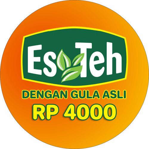 Jual STIKER VINYL MINUMAN ES TEH MANIS GULA ASLI BULAT ( CUSTOM HARGA ...