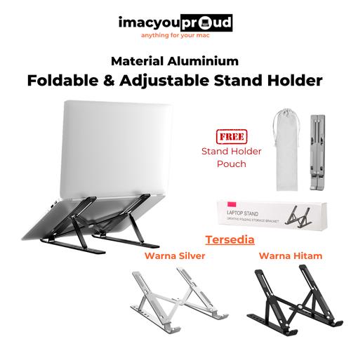 Jual Laptop Stand Aluminium Lipat Adjustable Ergonomis Dudukan Tablet Murah - Hitam - Jakarta ...