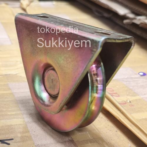 Jual Roda Rel Besi Pagar Pintu OCP 3,5" Model U Chrome 3,5 Inch Gerbang ...