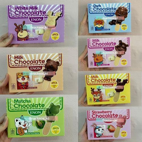 Jual ENON STRAWBERRY CHOCOLATE / MILK / DARK / WHITE MILK /MATCHA ...