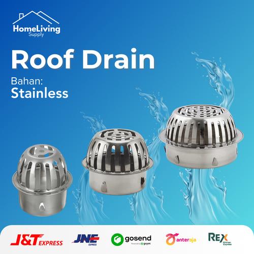 Jual Roof drain stainless 3 inchi/saringan talang air/Penyaring saluran ...