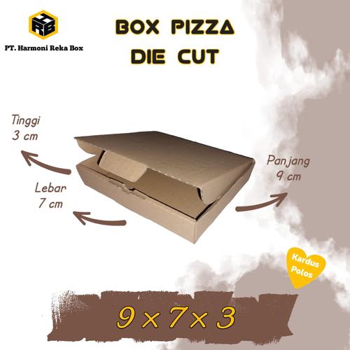 Jual Kardus Pizza Box Die Cut Polos Ukuran 9x7x3 cm - Kota Depok ...