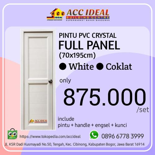Jual ACC IDEAL PINTU KAMAR MANDI PVC CRYSTAL FULL PANEL Putih 70x195cm ...