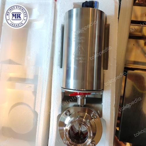 Jual Butterfly Valve Sanitary + pneumatic 1.1/2" Inch SS316L Ferrule - Jakarta Barat - MR INDO ...