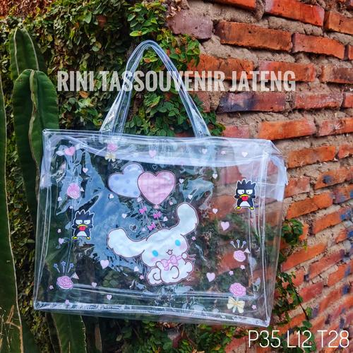 Jual Tas mika sablon UV Tas PVC sablon full color mika tebal resleting ...