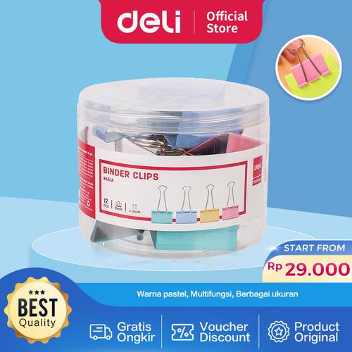 Jual Deli Binder Clip / Klip Binder / Penjepit Kertas Warna Pastel ...