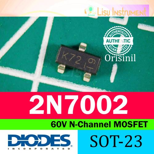 Jual 2N7002 60V 500mA N-Channel MOSFET K72 SOT-23 Diodes Original - Kota Depok - Lisu ...