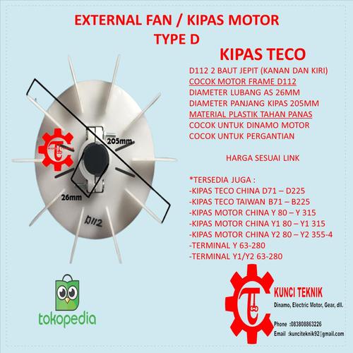 Jual External Fan / Kipas Motor Frame D160 / Kipas Dinamo Teco - D160 ...