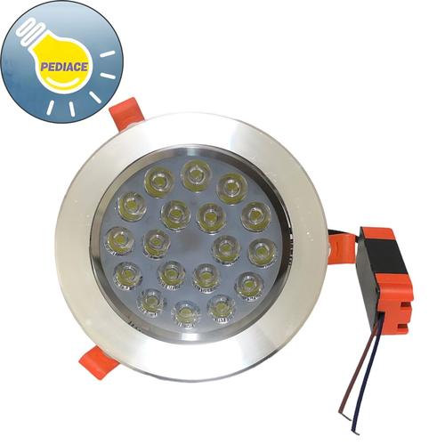 Jual Lampu Downlight LED 18 Watt 18 Mata Body Silver Cahaya Putih 6500K ...