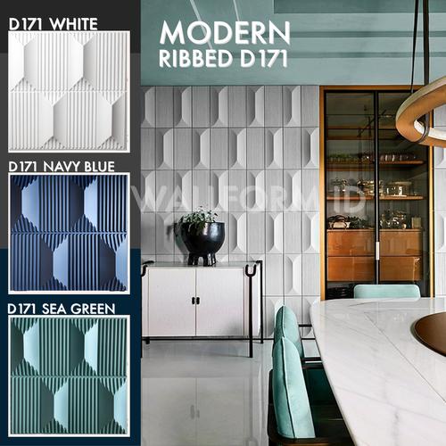 Jual D171 | 3D Wallpanel Wall Panel PVC | MODERN RIBBED - D171 WHITE ...