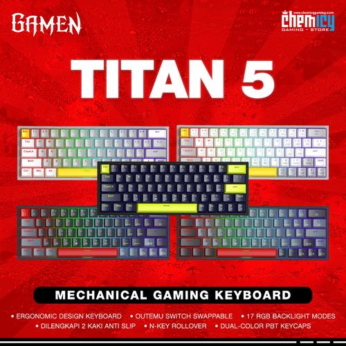 Jual Gamen Titan V / Titan 5 60% Mechanical Gaming Keyboard - Jakarta ...