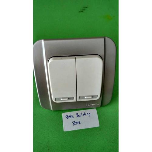 Jual Saklar Seri / Double Broco Galleo Silver Metalic Inbow G162 10AX ...