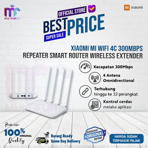 Jual Xiaomi Mi WiFi 4C 300Mbps Repeater Smart Router Wireless Extender ...