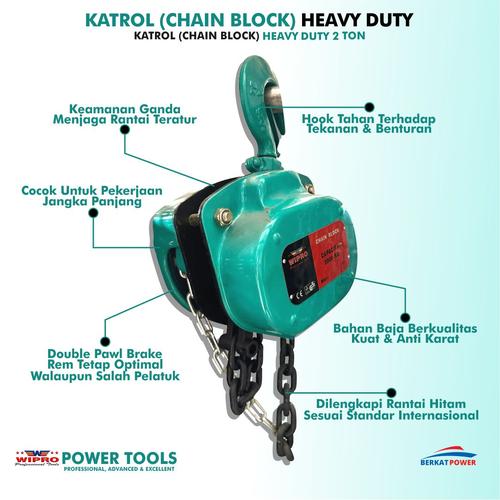 Promo Katrol Chain Block Heavy Duty Wipro 2 Ton - 2 Ton x 3M Cicil 0% ...