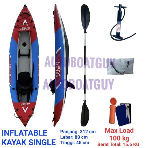 Jual Inflatable Kayak SINGLE (KAPASITAS 1) Solar Marine Perahu Karet ...