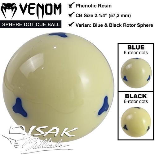 Jual Venom Sphere Cue Ball 2.1/4" | Bola Putih Besar 57.2mm Billiard ...