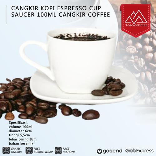 Jual Cangkir Kopi Espresso Cup Saucer 100ml Cangkir Coffee Cup Kopi ...