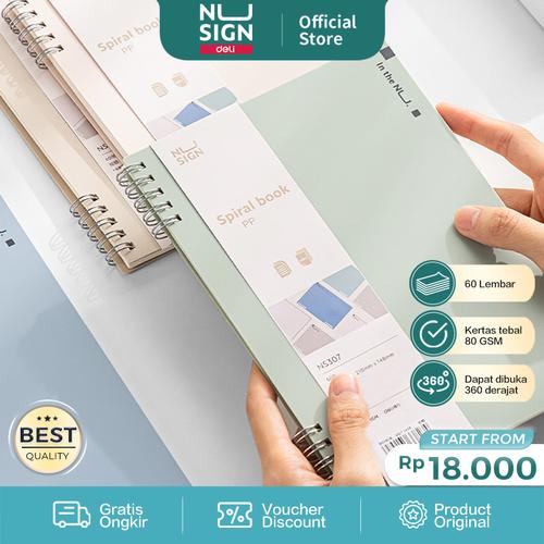 Jual Nusign Spiral Notebook Buku Catatan Jilid Spiral A5 B5 60 Lembar ...