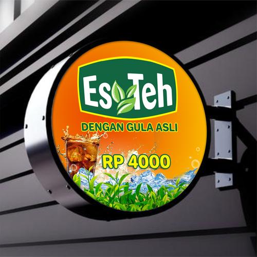 Jual STIKER VINYL MINUMAN ES TEH MANIS GULA ASLI BULAT ( CUSTOM HARGA ...