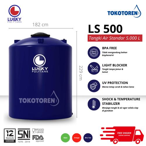 Jual Toren Air Lucky Polytank LS 500 / 5000 Liter Garansi Resmi Free ...