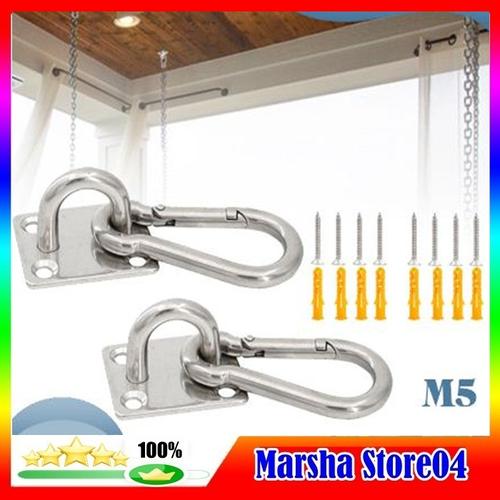 Jual 2 Set Gantungan Hammock Pengait Hammock Stainless Steel Tebal ...