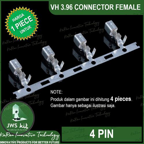 Jual VH3.96 konektor housing 2P 4P 4 pin 2 pin female connector DC VH 3.96 - TERMINAL 1 BAG ...