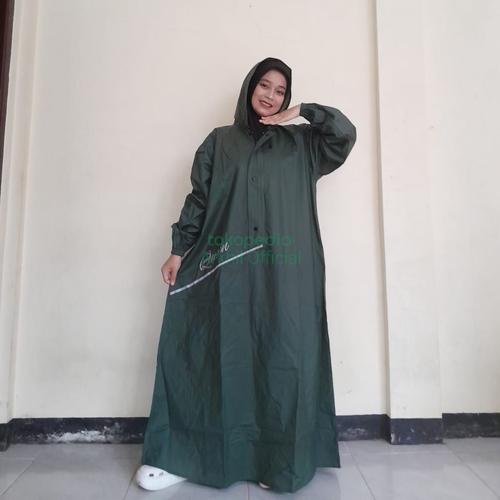 Promo jas hujan gamis muslimah jaitan dipress anti rembes - Hijau, All ...