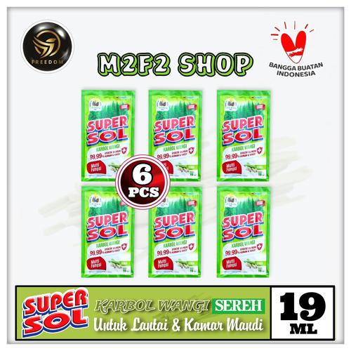 Jual Supersol Karbol Wangi Sereh Sachet - 19 ml (Harga 6 Pcs) - Jakarta ...