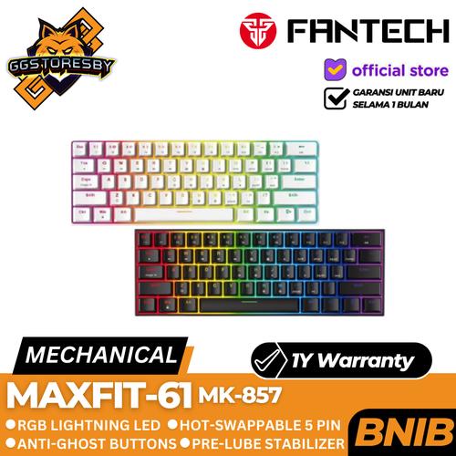 Jual FANTECH MAXFIT 61 MK857 60% RGB Mechanical Gaming Keyboard - Hitam ...
