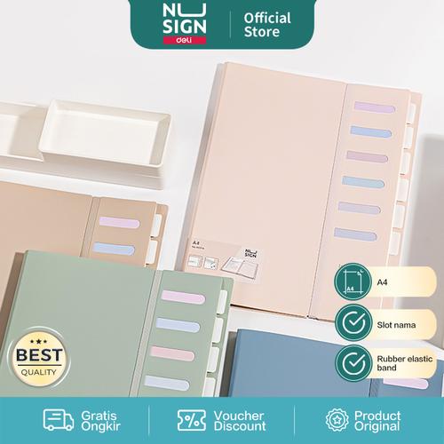 Jual Nusign File Holder Map Dokumen A4 Muat Banyak Warna Pastel NS516 ...