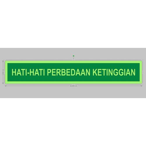 Jual STICKER PERBEDAAN KETINGGIAN 530 (GLOW IN THE DARK) - Kota ...