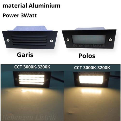 Promo Lampu Tanam Tangga LED Persegi Panjang 3Watt 3000K IP65 - GARIS ...