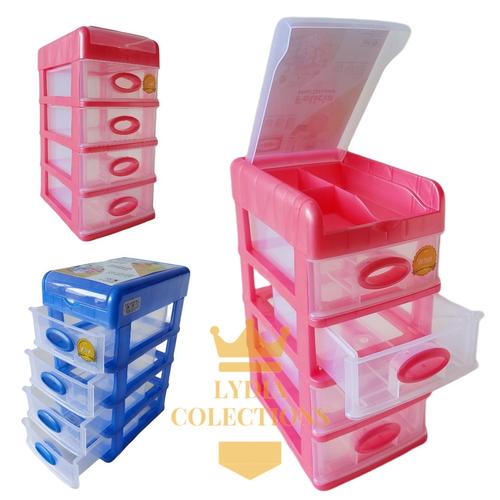 Jual Laci 5 Susun Mini Container Plastik - Storage Box - Biru, 4 SUSUN ...