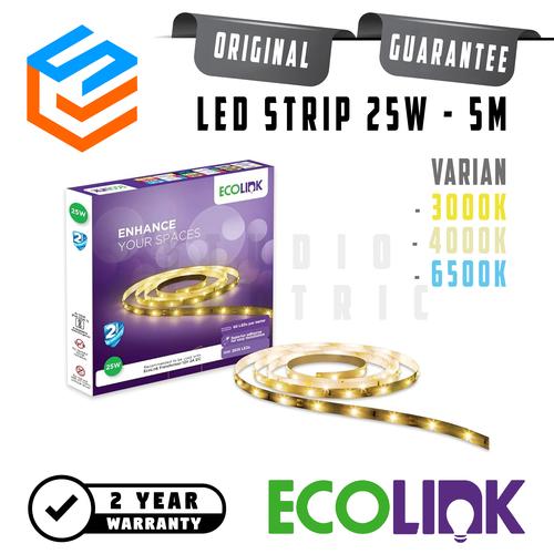 Jual Ecolink LED Strip 25W 5M 2835 LEDs 12V DC Indoor Lightstrip ...