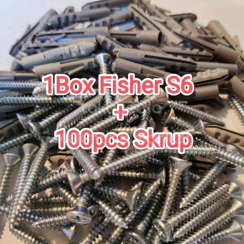 Jual viser s6 fiser sekrup viser beton pengencang skrup beton s6 fisher - Jakarta Barat - Makmur ...