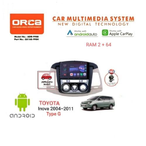 Jual Head Unit Android Orca 9 Inch OEM Inova G Lama 2004 Up + Kamera ...