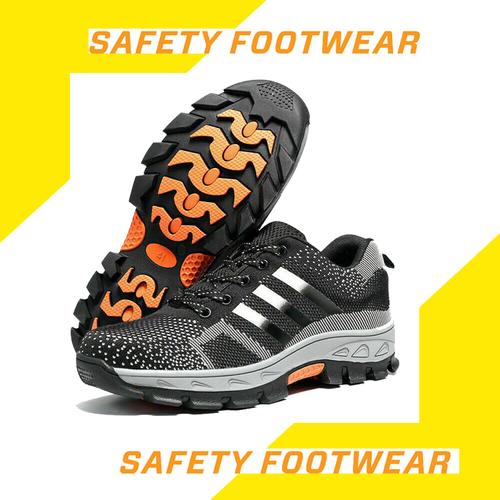 Jual Sepatu Safety Import Strip Hitam Old 5a Ringan Sneaker Safety ...