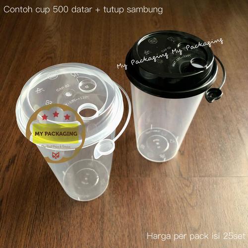 Promo Gelas Cup PP Injection 16oz 500ML 16 oz PREMIUM (Harga per 25set ...