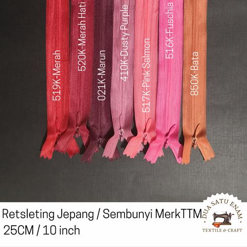 Jual Resleting Jepang / Ritsleting merk "TTM" 25 cm per 1 Lusin Artikel ...