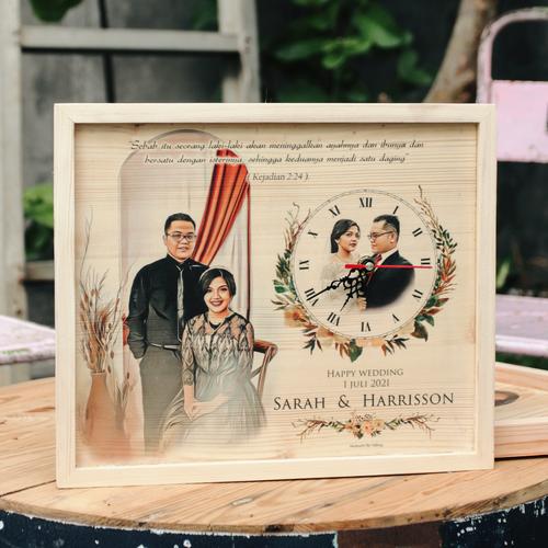 Jual Kado Pernikahan Hadiah Wedding Anniversary Custom Sketsa Lukis ...