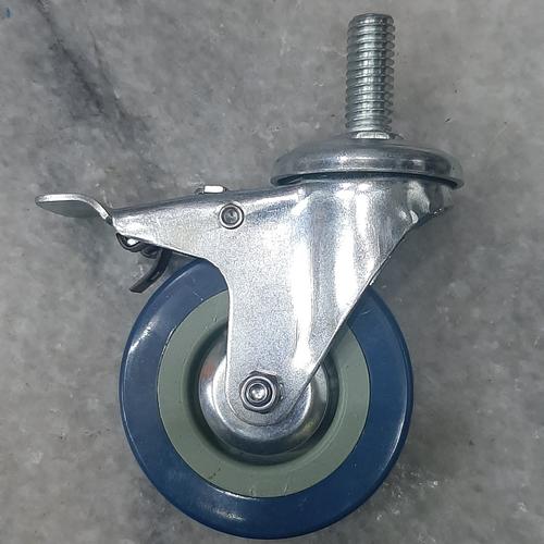 Jual Roda troli 3 inch Roda Srew 3 inch rem Roda karet 3 inch drat M12 ...