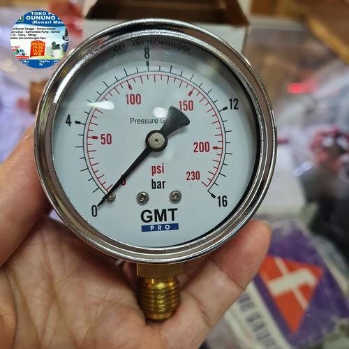 Jual pressure gauge GMT 2.5inch 16kg /pressure gauge 16 bar GMT ...