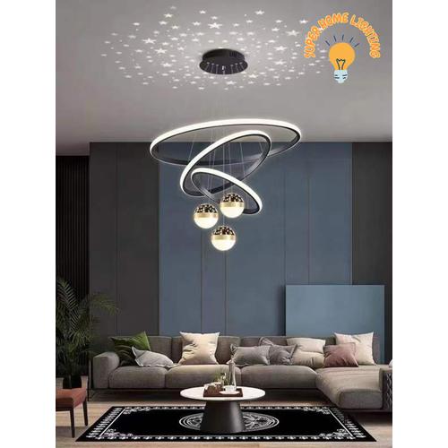 Jual Lampu Minimalis Modern Void 3 Ring 3 Bola LED Gold Black 584098 ...